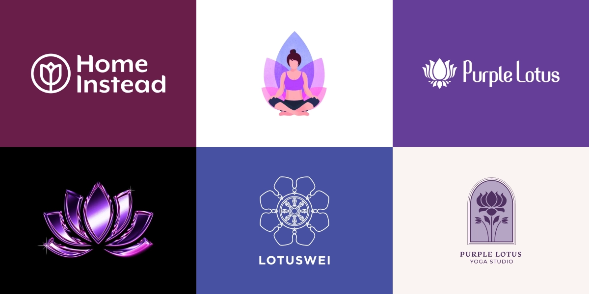 11 Purple Lotus Logos: Ideas for a Floral Brand – Brandspiral